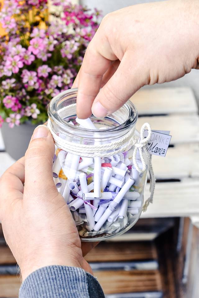 Glücksmomente im Glas - DIY Geschenkidee für Muttertag - Calistas Traum